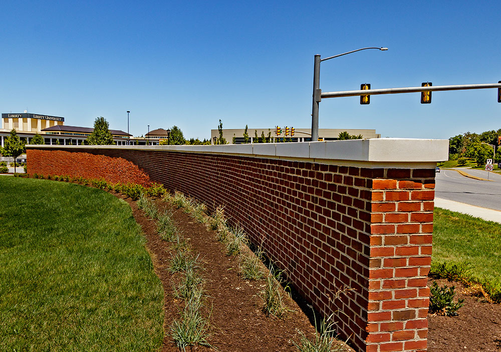 Liberty University Entrance Sign - MH Masonry & Associates