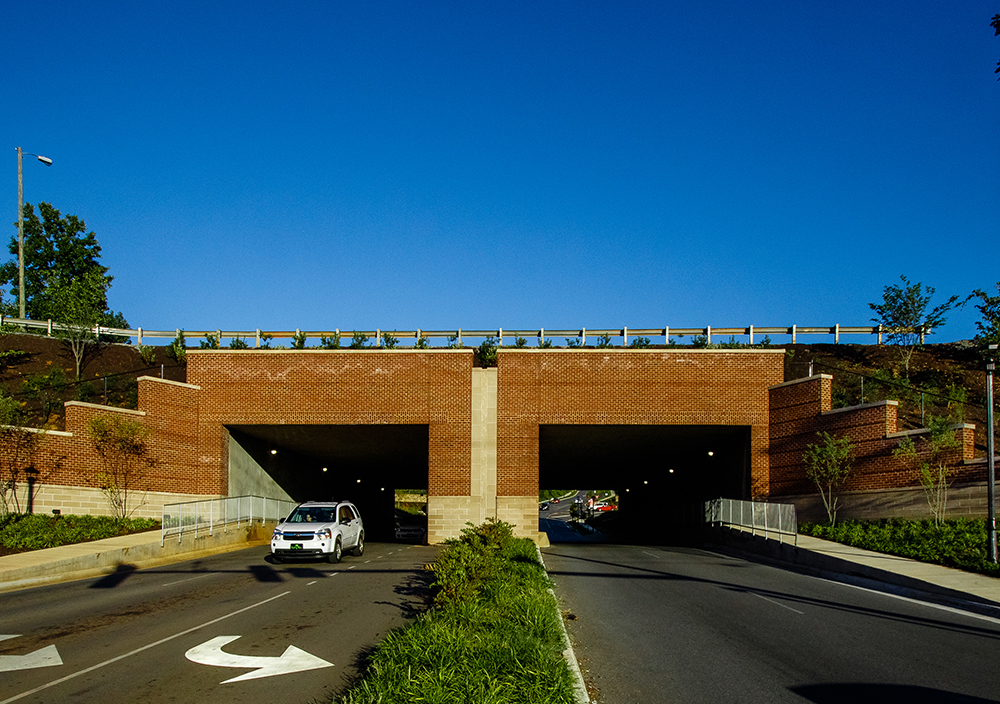 Liberty University LU Tunnel and Entrance Sign - MH Masonry & Associates